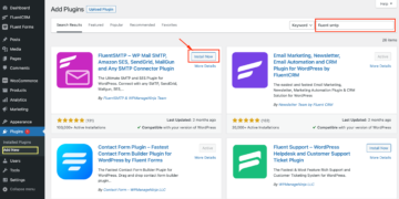 Install and Activate FluentSMTP - FluentSMTP