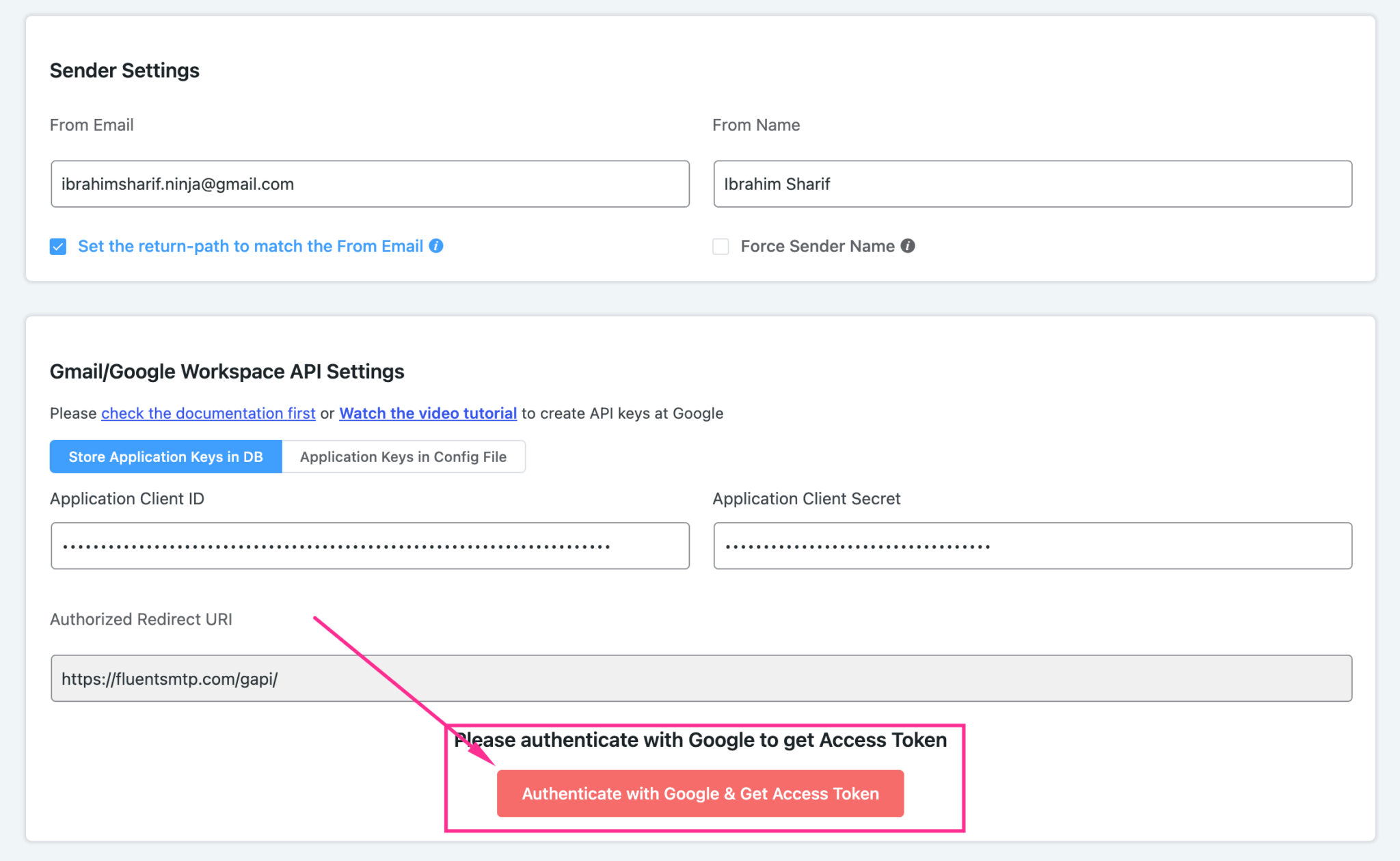 Gmail or Google Workspace with FluentSMTP - FluentSMTP